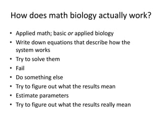 math bio for 1st year math students | PPTX