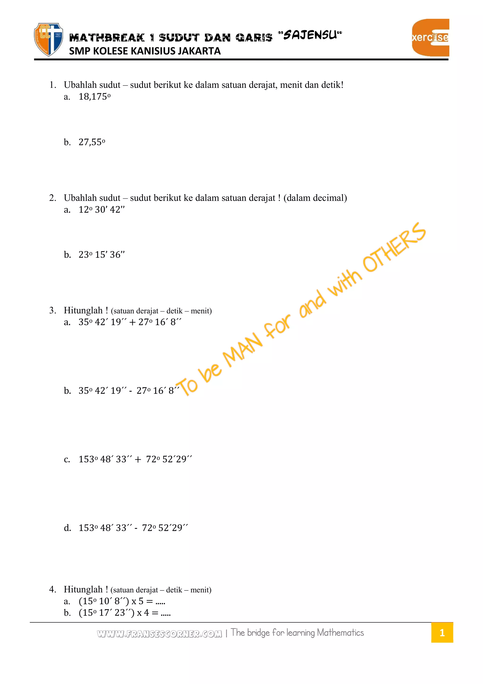 Math Break 1 Sudut | PDF