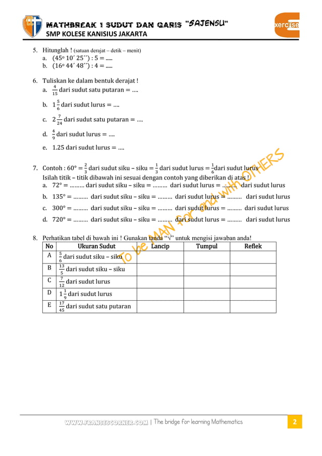 Math Break 1 Sudut | PDF