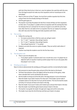 Arithmetic Board Game - Math Builder. 7 times more math practice | PDF