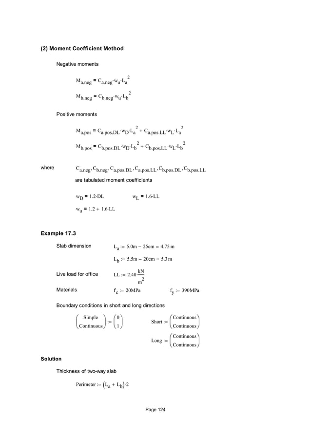 Mathcad 17-slab design | PDF