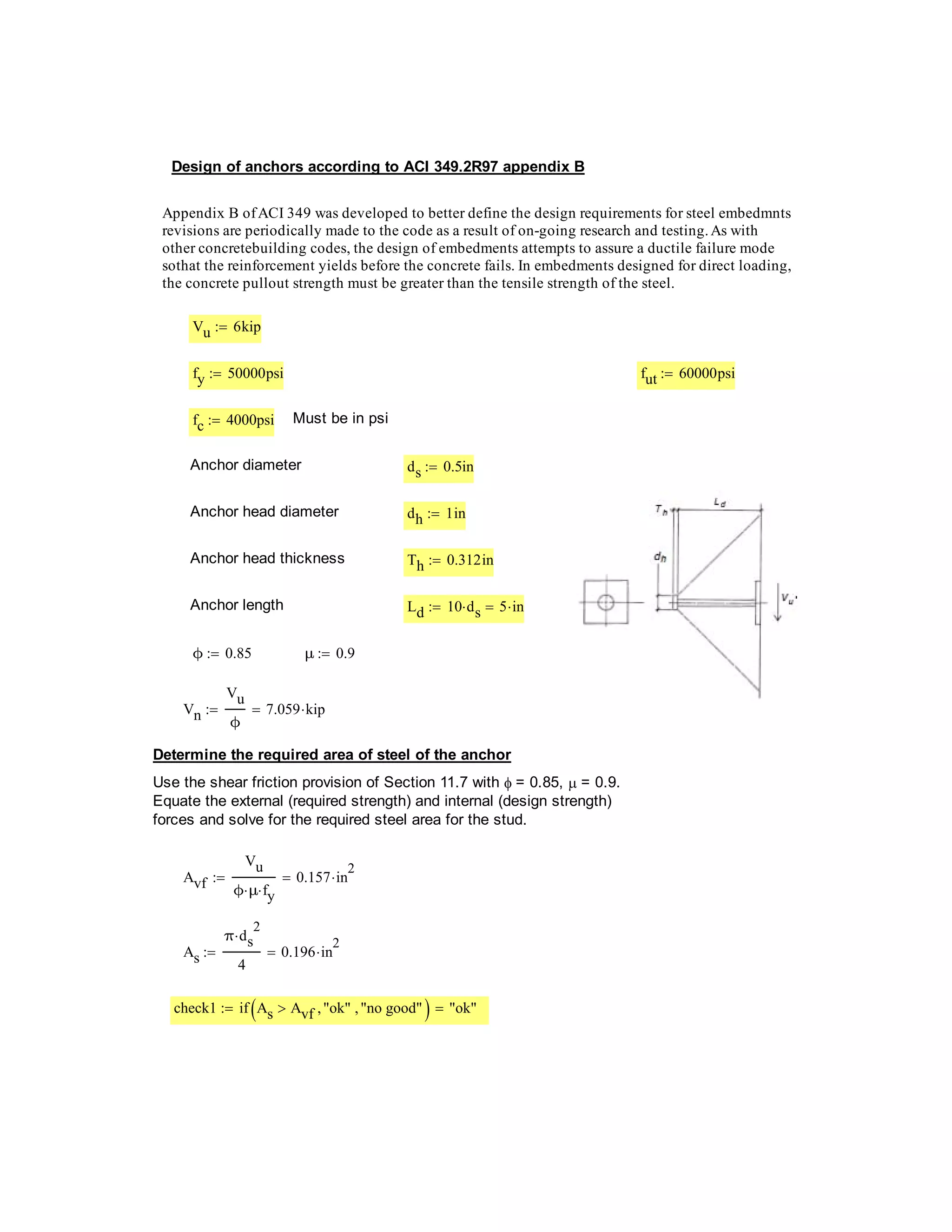 Mathcad anchors (2) | PDF