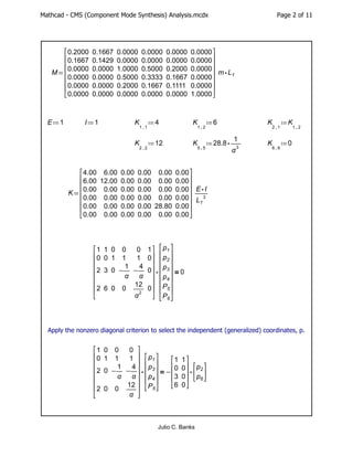 Mathcad - CMS (Component Mode Synthesis) Analysis.pdf