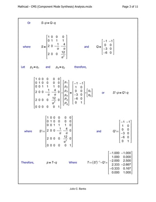 Mathcad - CMS (Component Mode Synthesis) Analysis.pdf