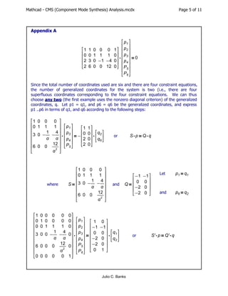 Mathcad - CMS (Component Mode Synthesis) Analysis.pdf