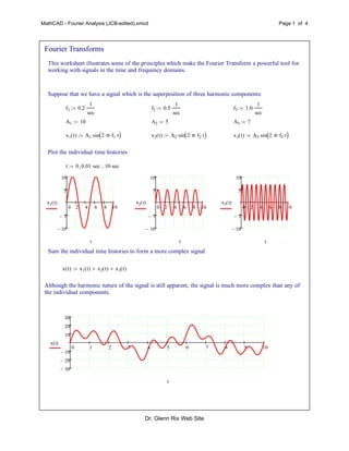 Math cad fourier analysis (jcb-edited) | PDF