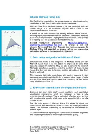 Mathcad prime-2-five-compelling-reasons-to-upgrade | PDF