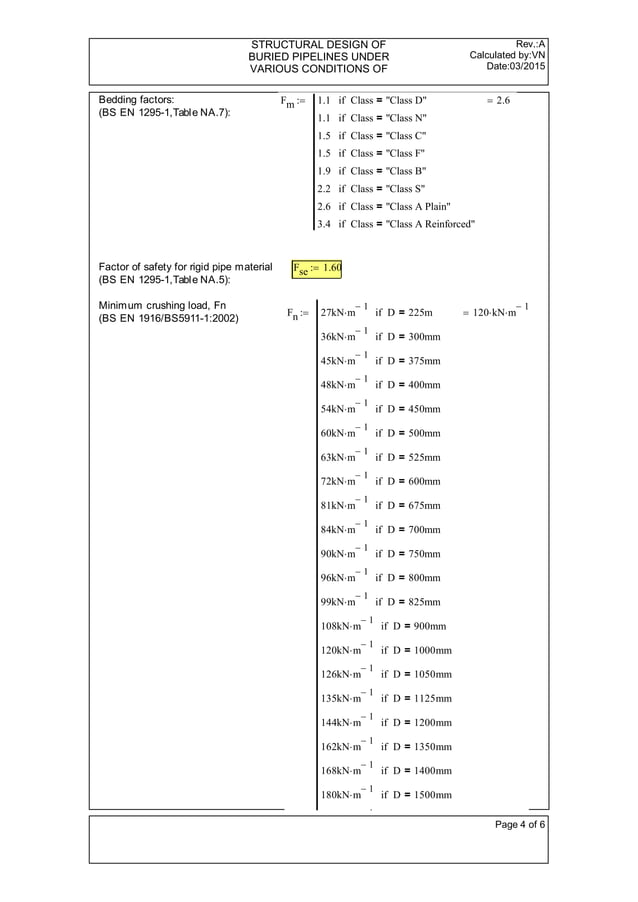 STRUCTURAL DESIGN OF PIPE CULVERT TO BS EN 1295-1 | PDF