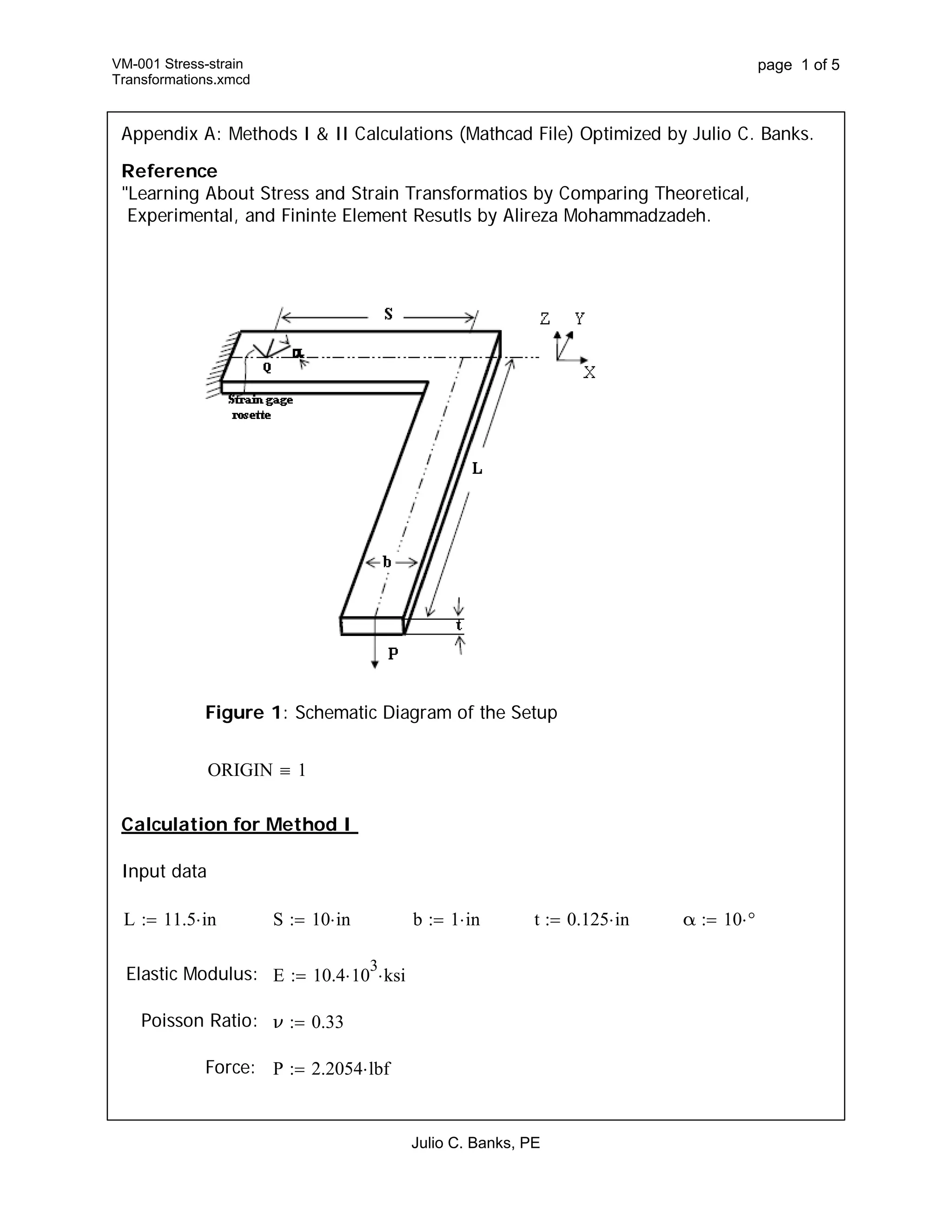 Math cad vm-001 stress-strain transformations | PDF | Physics | Science