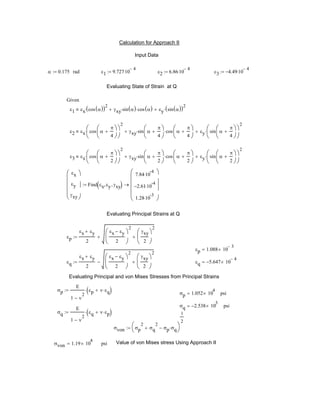 Math cad vm-001 stress-strain transformations | PDF