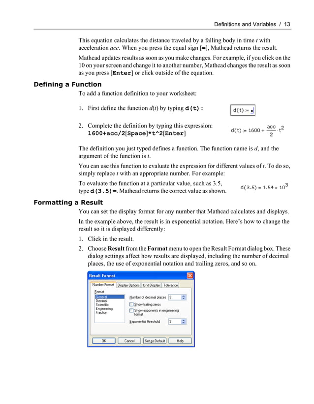 Math cad 14 user manual | PDF | Desktop Publishing | Computer Software and Applications