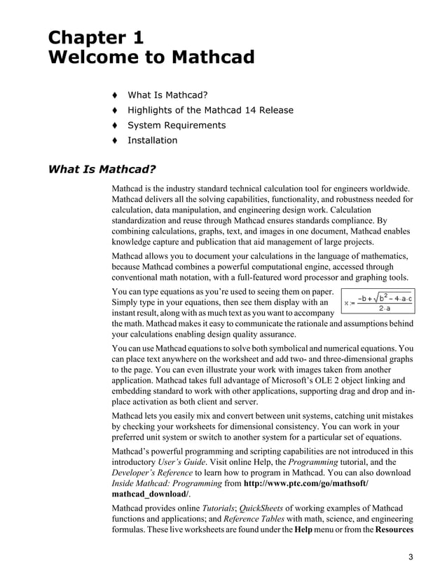 Math cad 14 user manual | PDF | Desktop Publishing | Computer Software and Applications