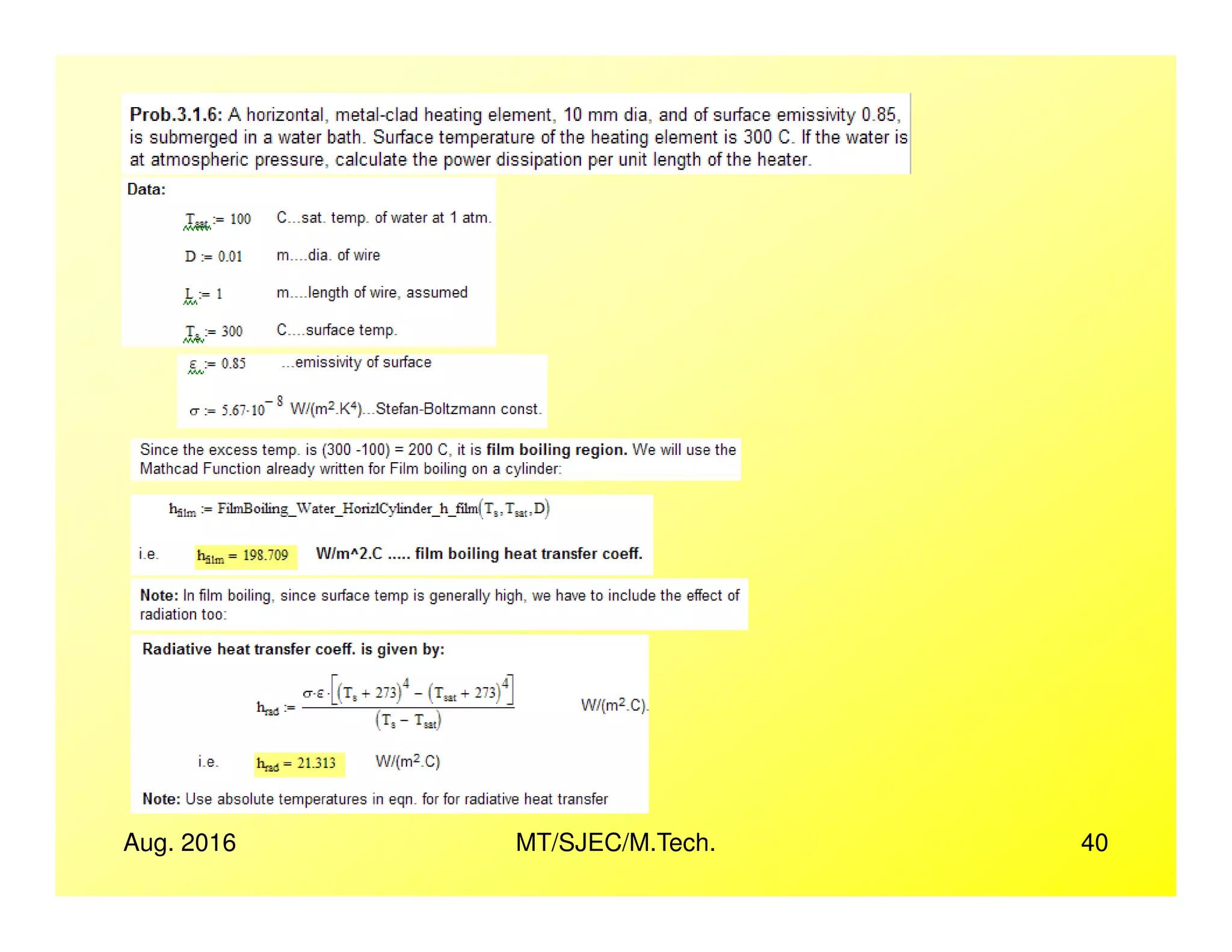 Mathcad Functions for Boiling heat transfer | PPT