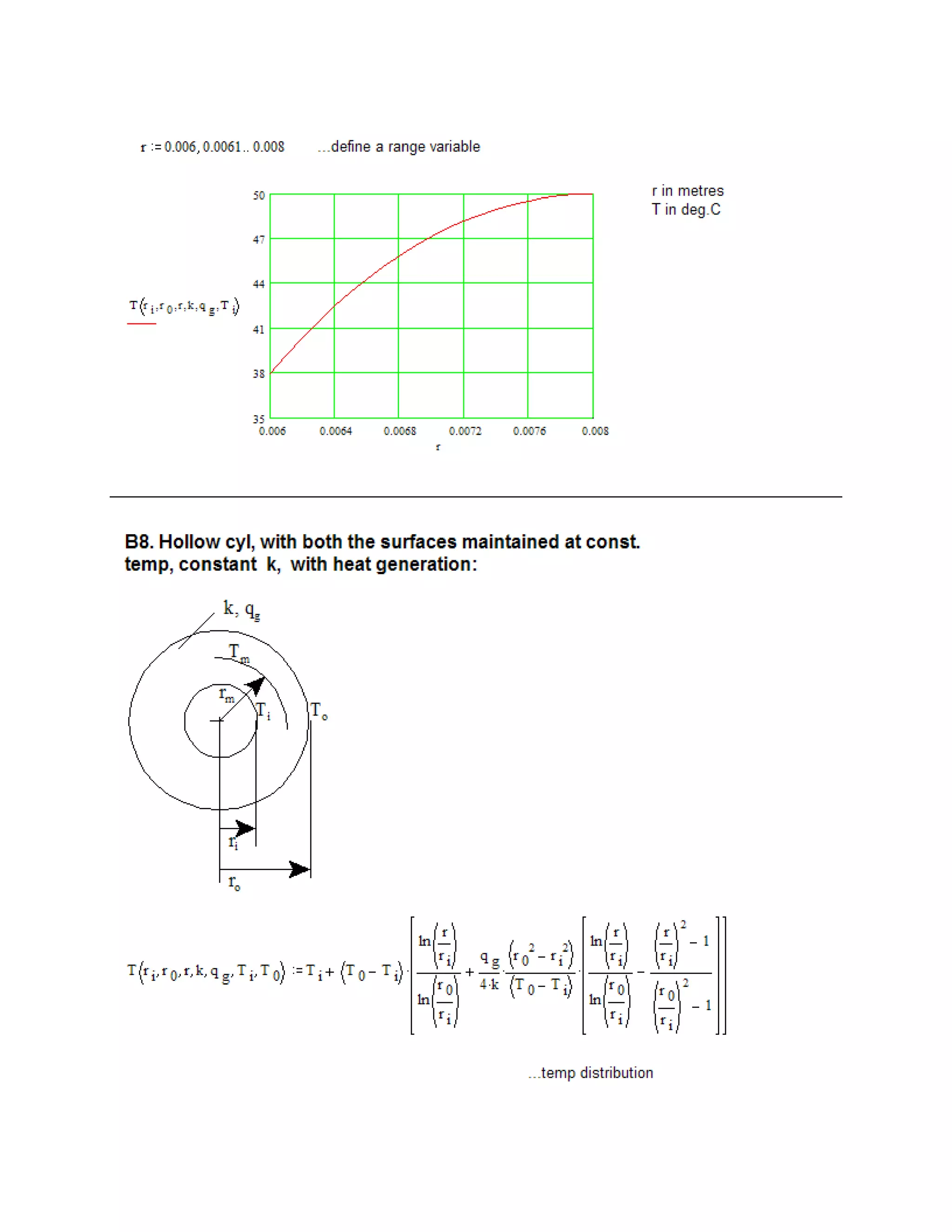 Mathcad Functions for Conduction heat transfer calculations | PDF
