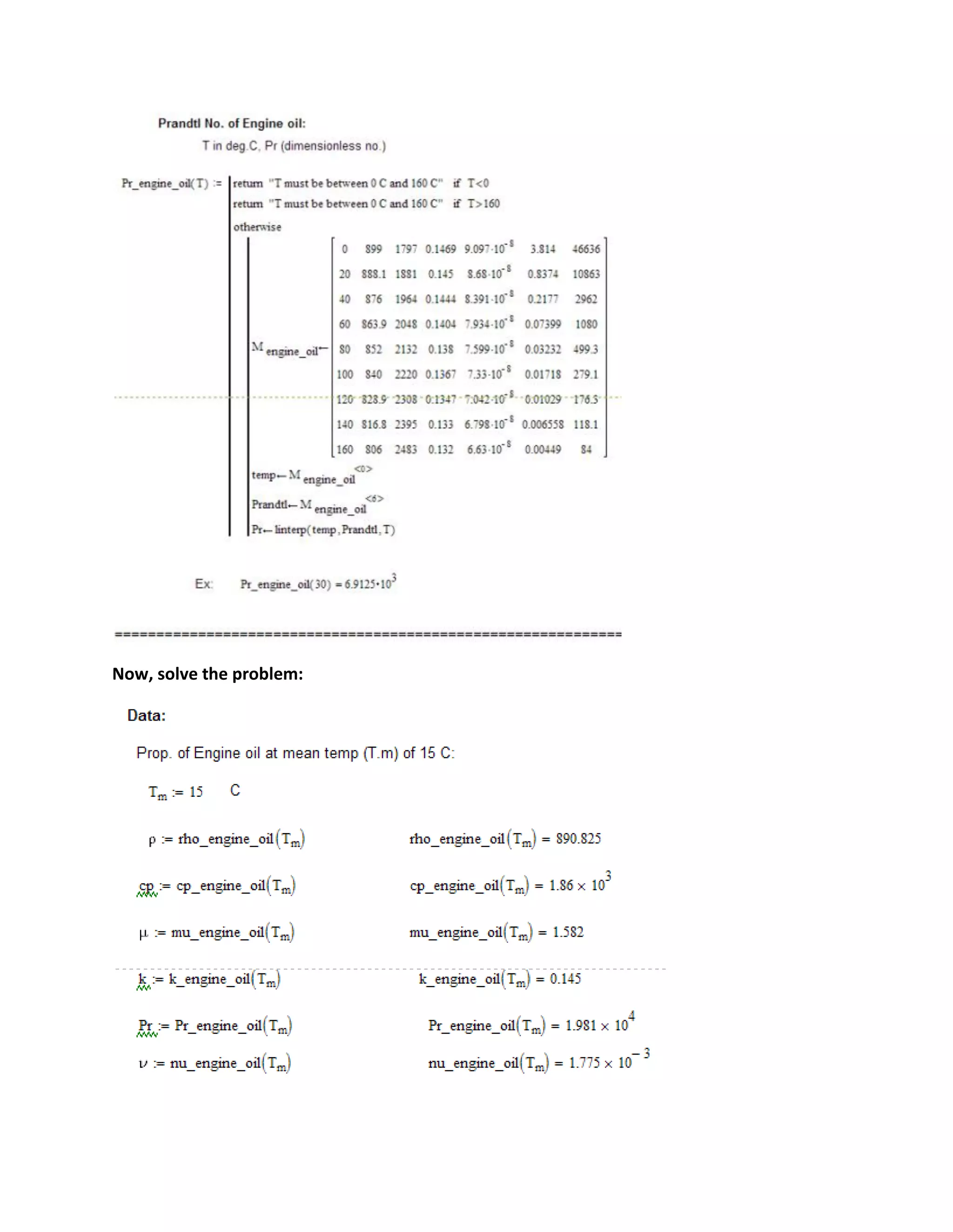 Mathcad Functions for Forced convection heat transfer calculations | PDF
