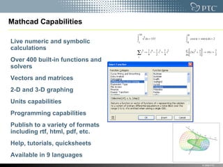 Mathcad - A product from PTC | PPT