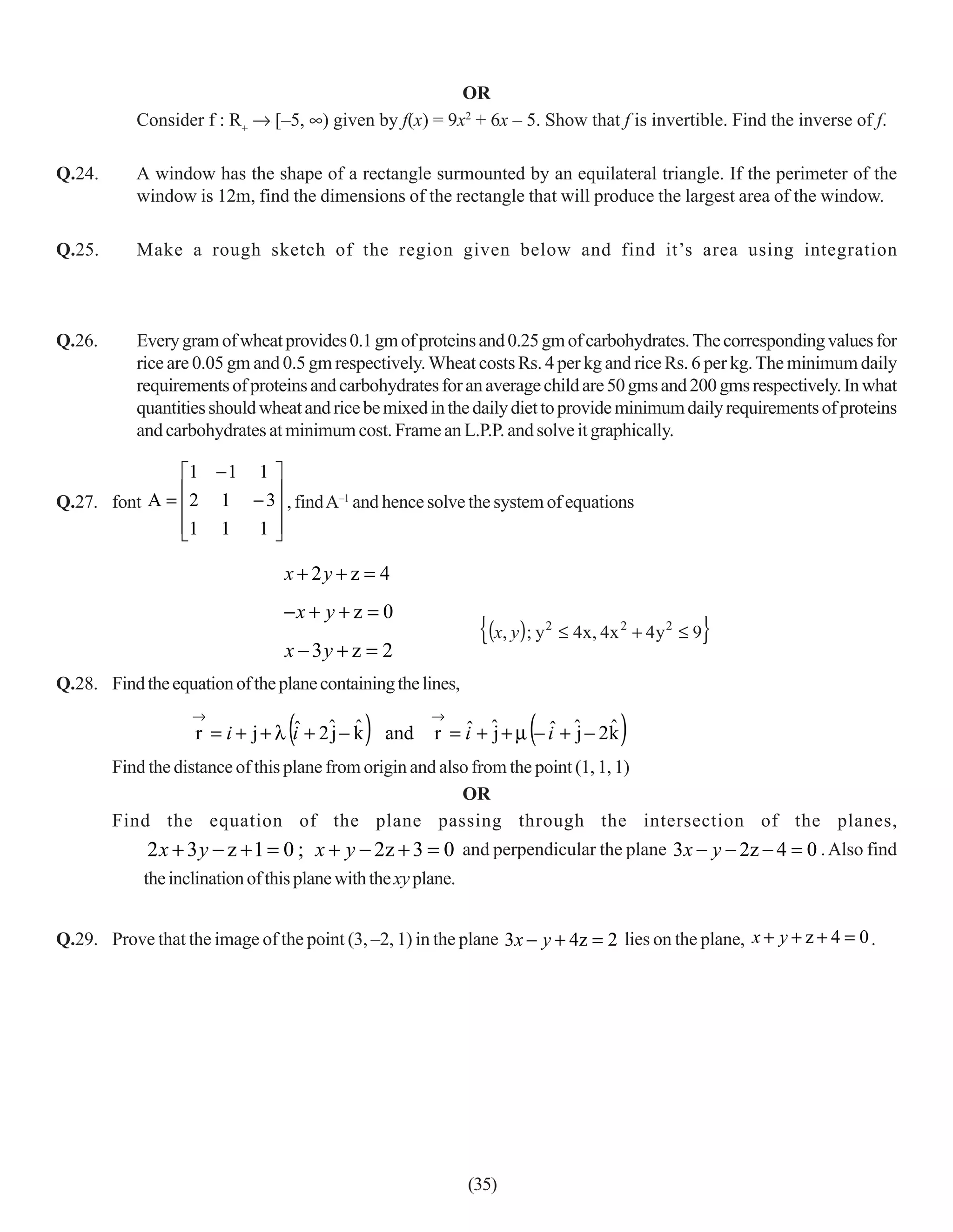 Math cbse samplepaper | PDF