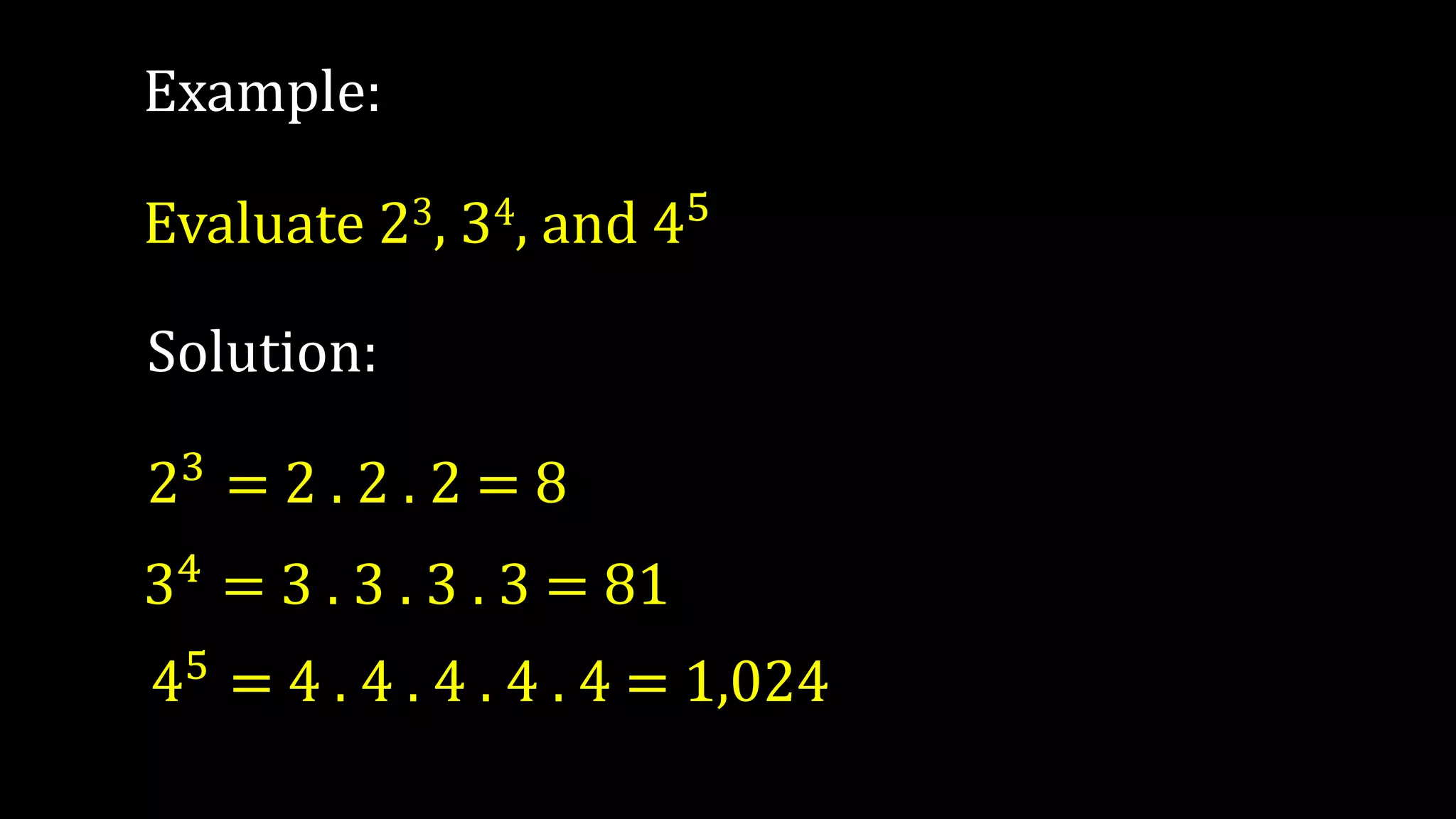 Math chapter 3 exponent and exponents as repeated multiplication | PPTX