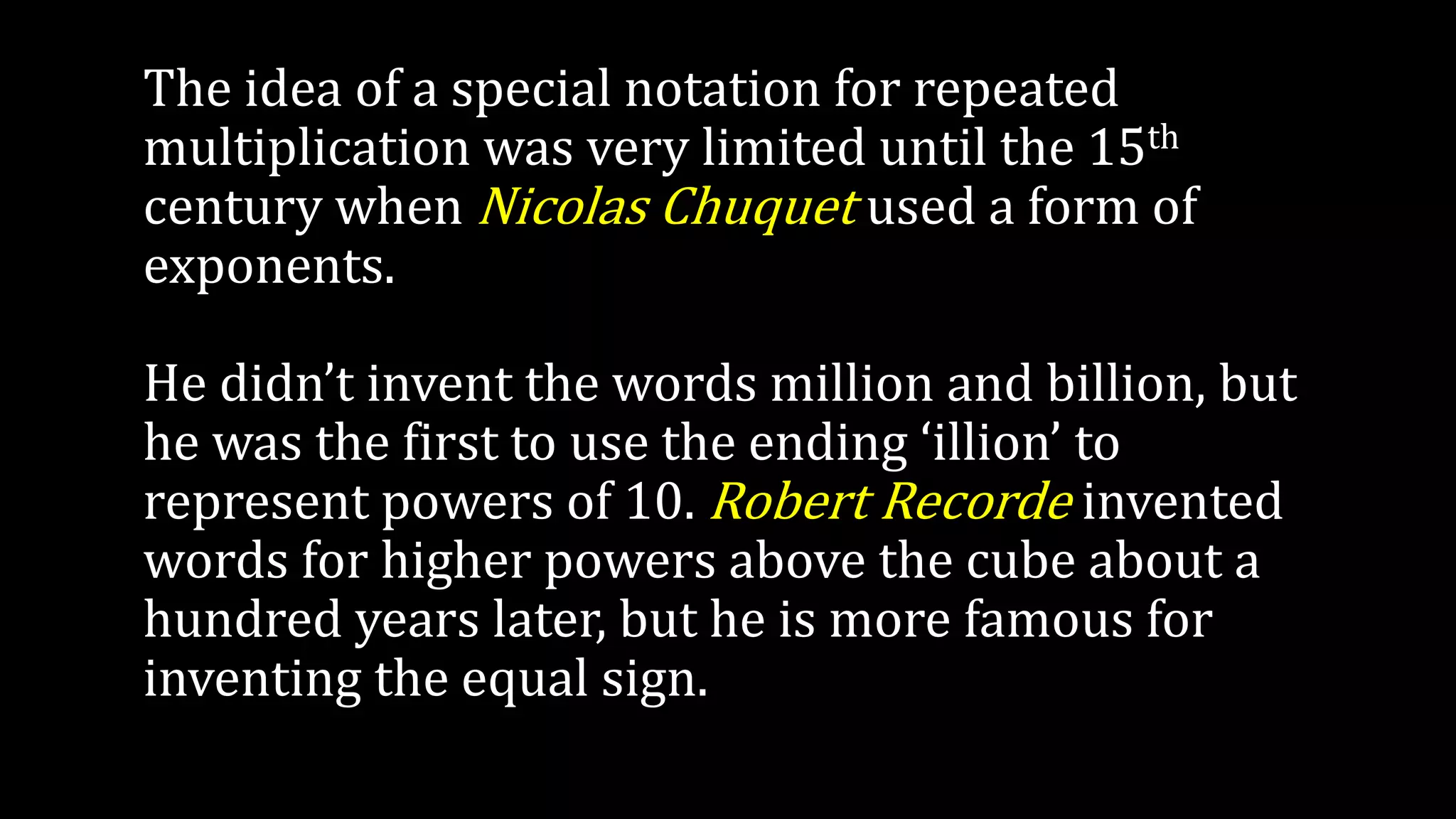 Math chapter 3 exponent and exponents as repeated multiplication | PPTX