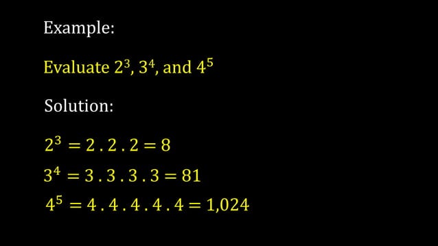 Math chapter 3 exponent and exponents as repeated multiplication | PPT