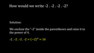 Math chapter 3 exponent and exponents as repeated multiplication | PPTX