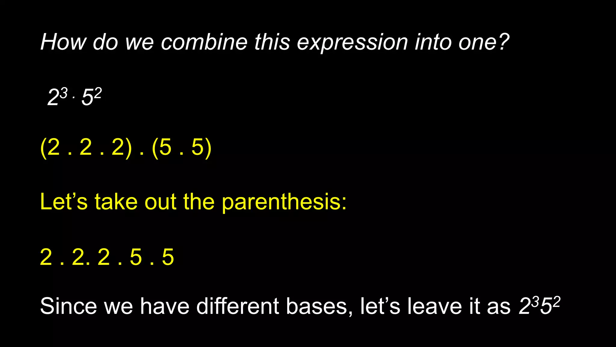 Math chapter 3 multiplying exponential expressions | PPTX | Physics ...