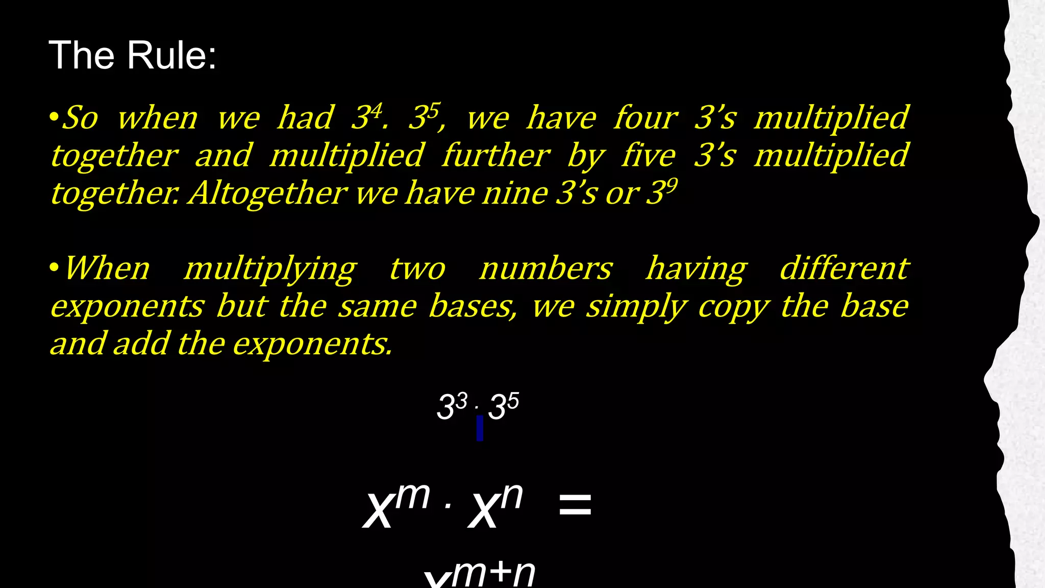 Math chapter 3 multiplying exponential expressions | PPTX | Physics ...