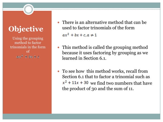 Math Chapter 6 3 Turorial | PPT