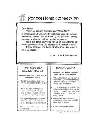 Math Chapter 6 Letter | DOC