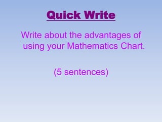 Math chart model lesson | PPT
