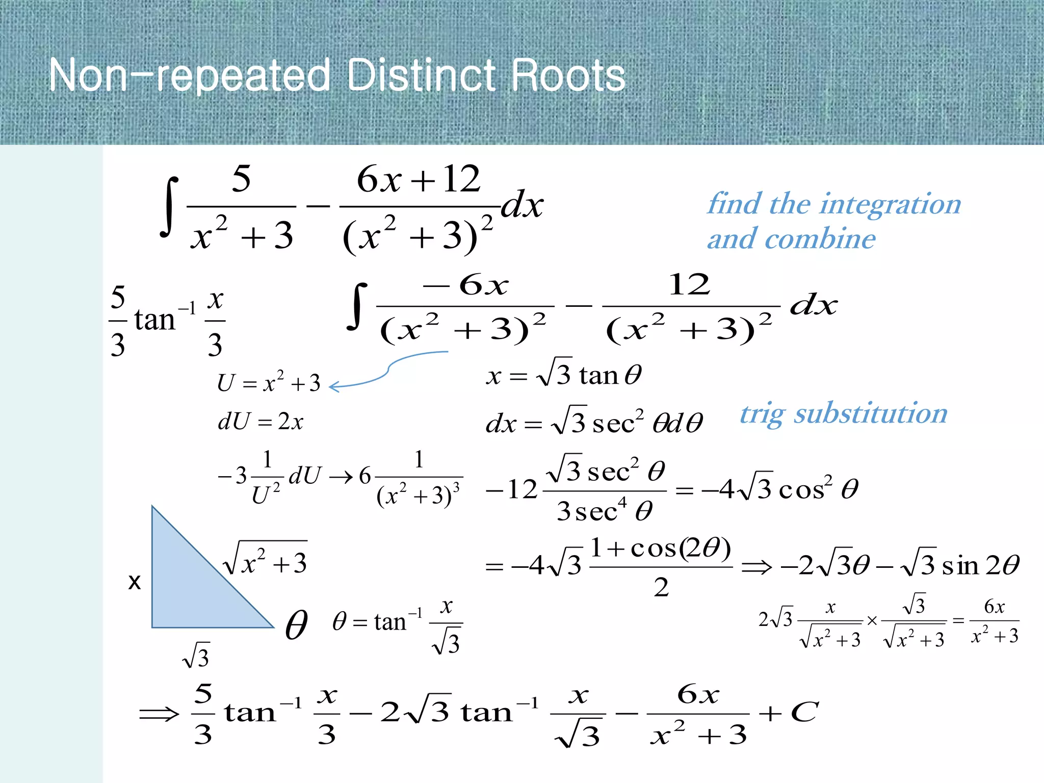 partial fractions calculus integration | PPTX