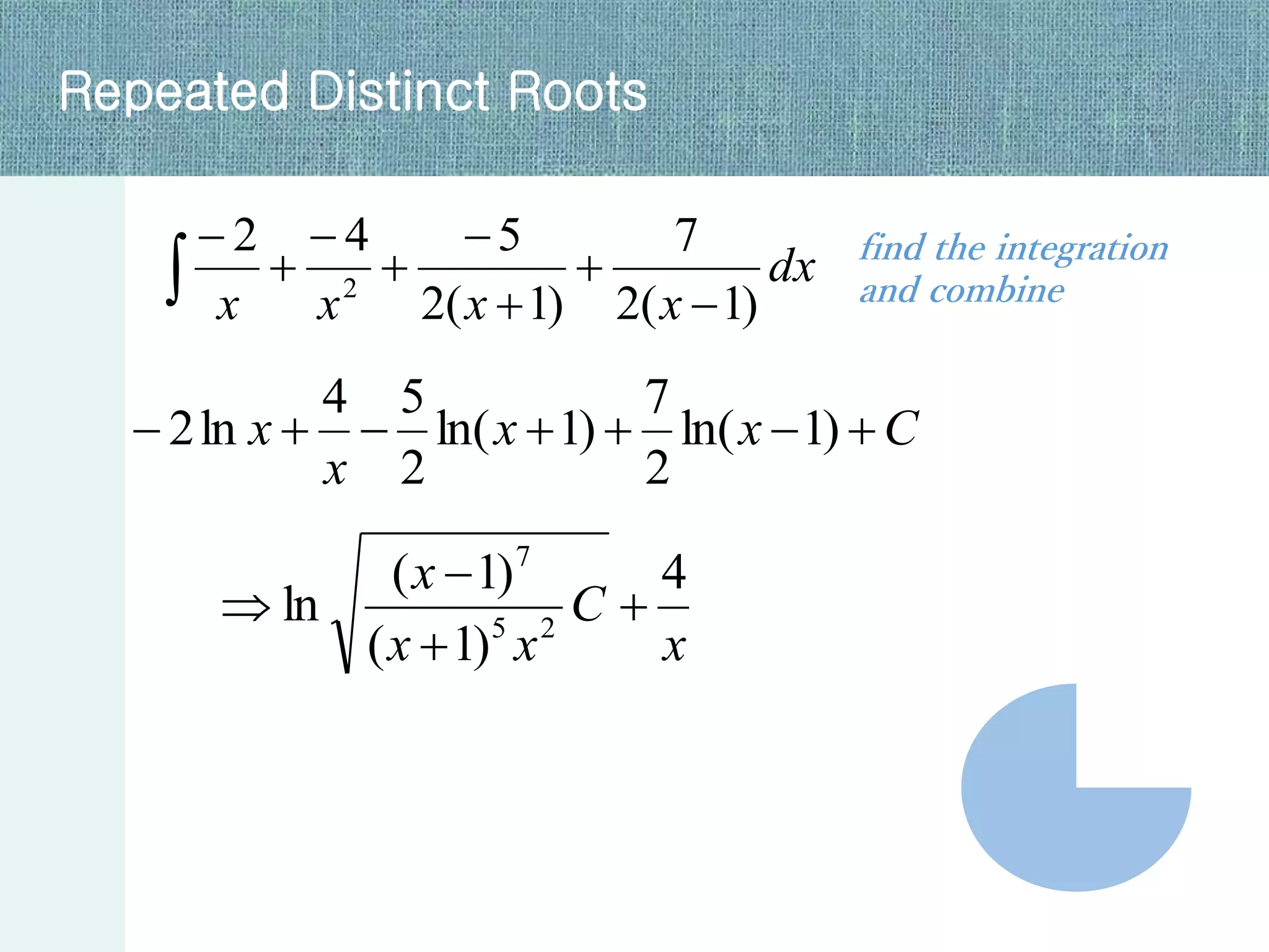 partial fractions calculus integration | PPTX
