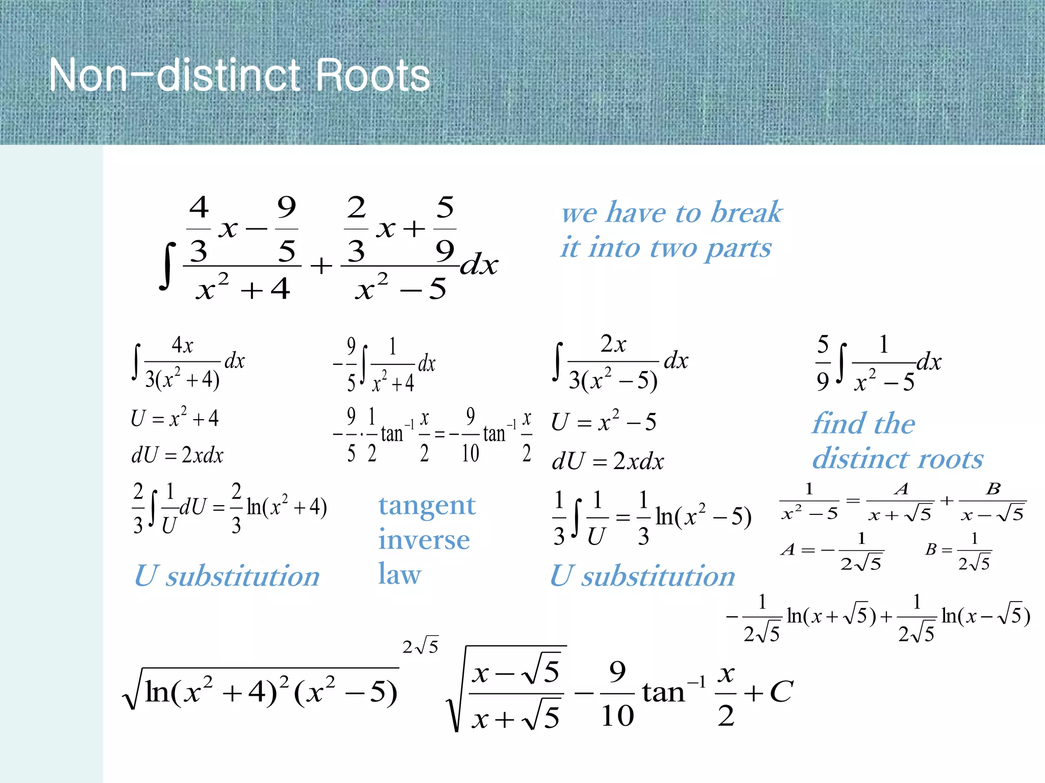 partial fractions calculus integration | PPTX | Physics | Science