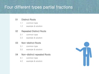 partial fractions calculus integration | PPTX