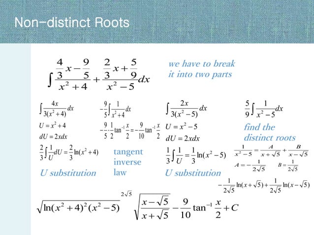 partial fractions calculus integration | PPTX | Physics | Science