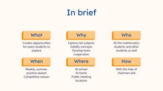 Mathematics club objectives, need and importance of mathematics club ...