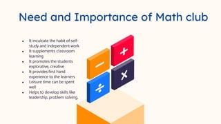 Mathematics club objectives, need and importance of mathematics club ...