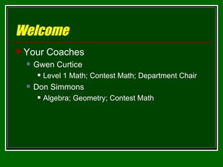 Math club meeting | PPT