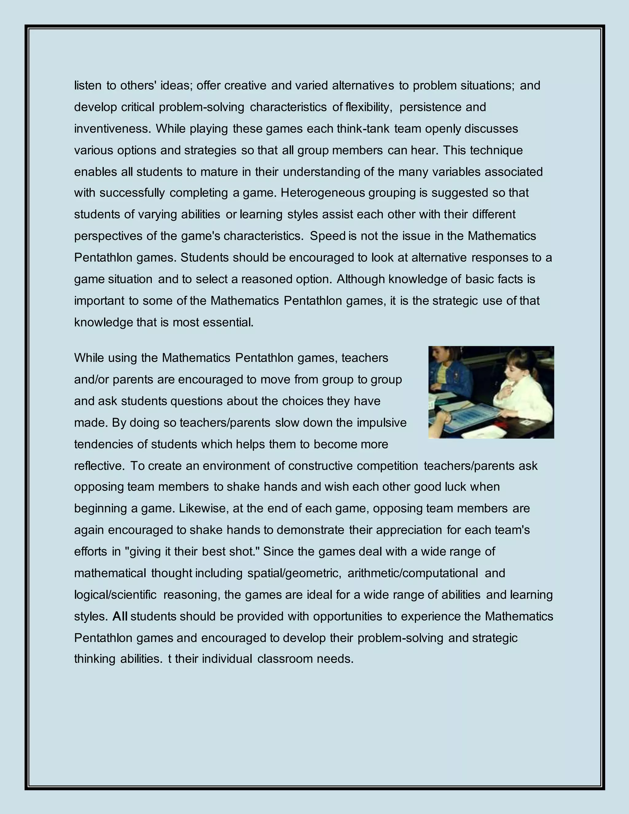 Math clubs | DOCX