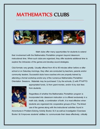 Math clubs | PDF