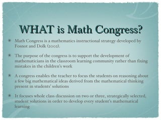 Math congress | PPT
