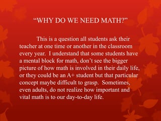 Math crisis blog power point | PPT