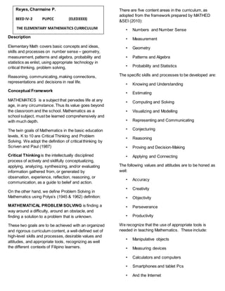 Math curriculum guide | PDF
