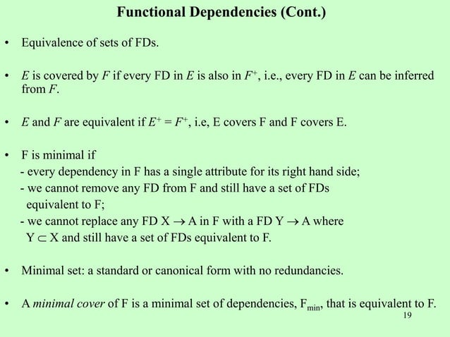 Functional Dependencies And Normalization With Well Explained Examples And Problems In 