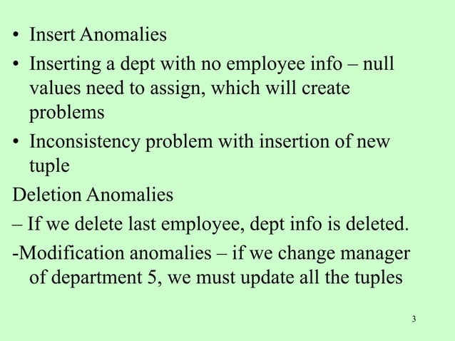 Functional Dependencies And Normalization With Well Explained Examples And Problems In