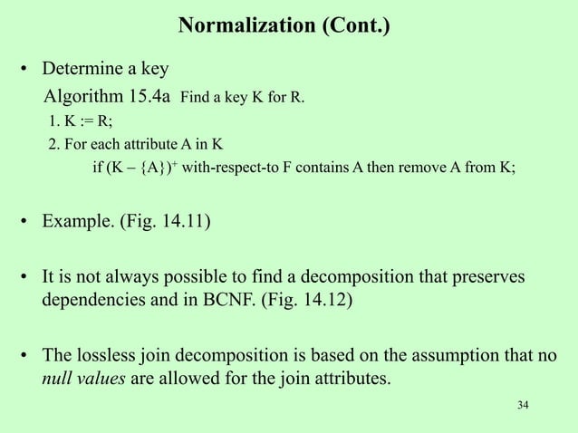 Functional Dependencies And Normalization With Well Explained Examples And Problems In