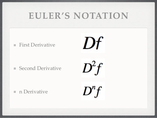 Math derivative notations