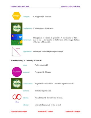 Math dictionary of geometry words [www.onlinebcs.com] | PDF