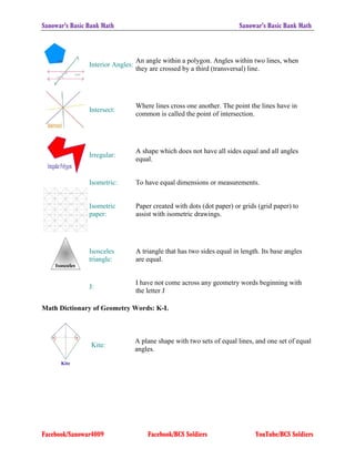 Math dictionary of geometry words [www.onlinebcs.com] | PDF