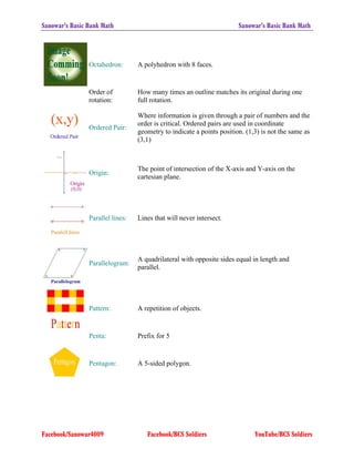 Math dictionary of geometry words [www.onlinebcs.com] | PDF